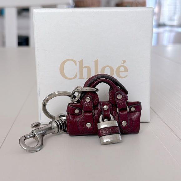 Chloe | Accessories | Chloe Paddington Burgundy Mini Bag Leather ...